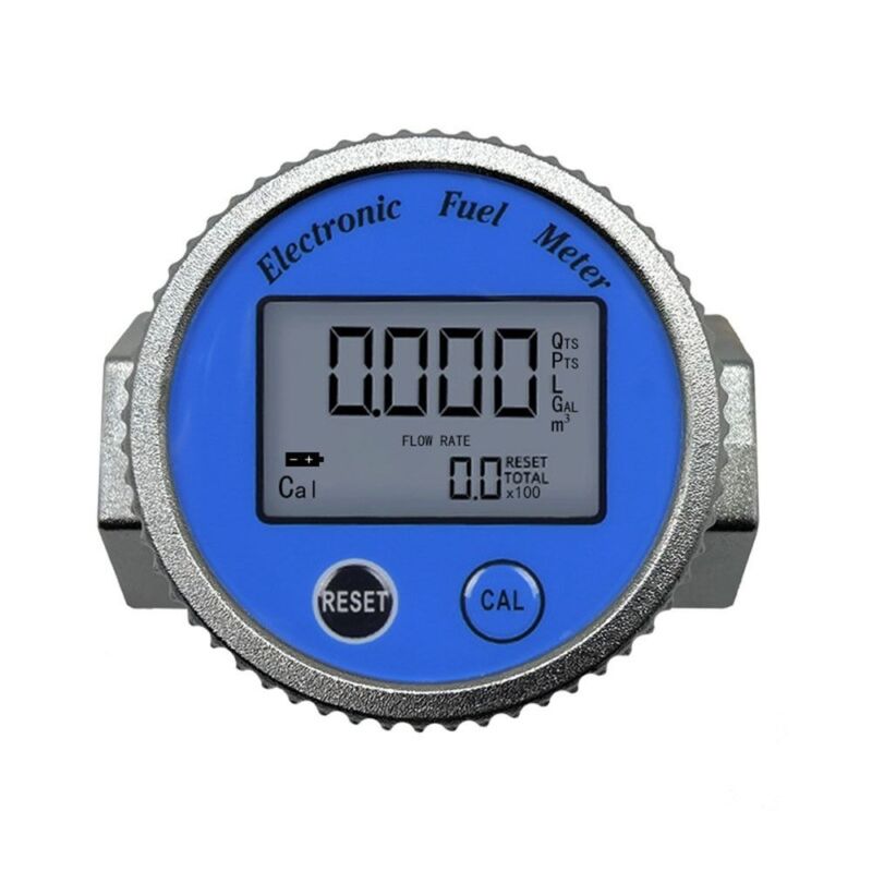 Flow Meter Diesel Pump Fuel Kerosene Liquid Gauge Water Sensor 3/4" Hi