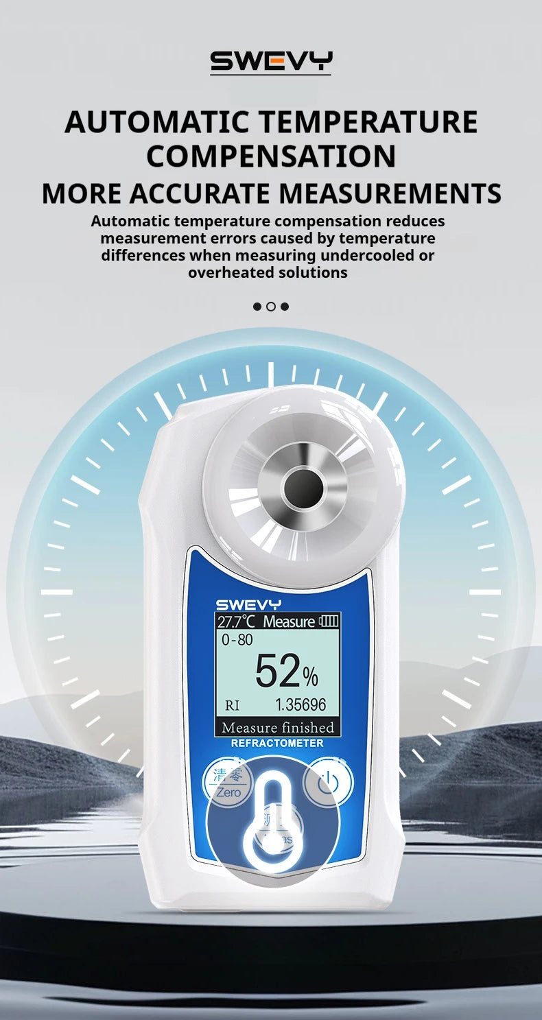 Refractometer Alcohol 0‑80% Digital High Accuracy Tester Meter SW80S