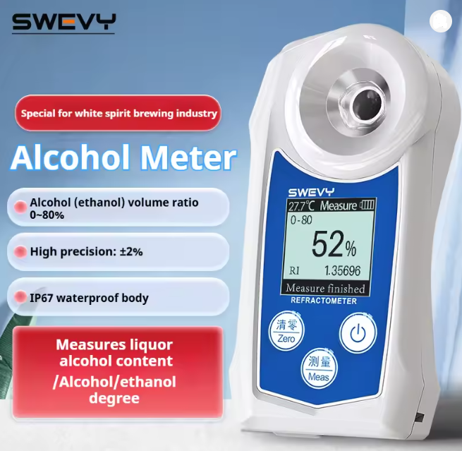 Refractometer Alcohol 0‑80% Digital High Accuracy Tester Meter SW80S