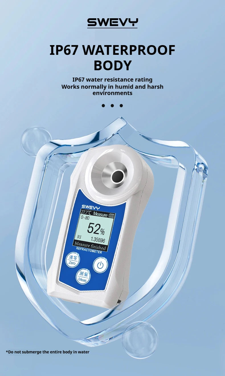 Refractometer Alcohol 0‑80% Digital High Accuracy Tester Meter SW80S