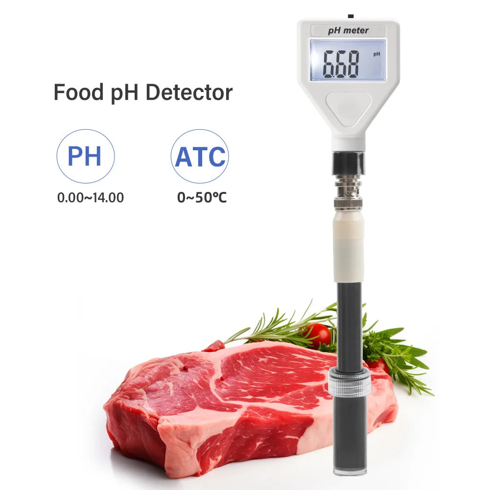 PH Meter Flat End Tip ATC Digital 0.00~14.00 High Accuracy