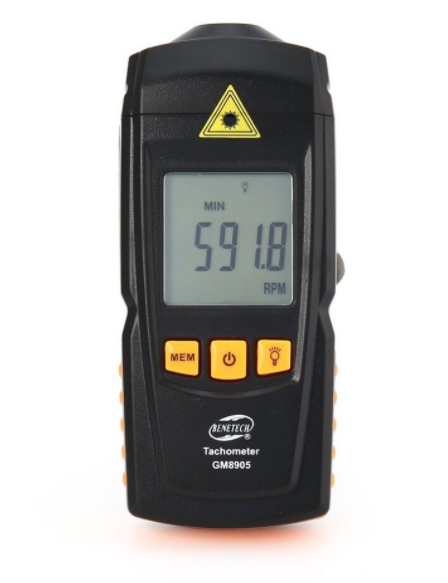 Tachometer Non-Contact Digital Laser LCD 2.5-99999 RPM Tach Tester Met