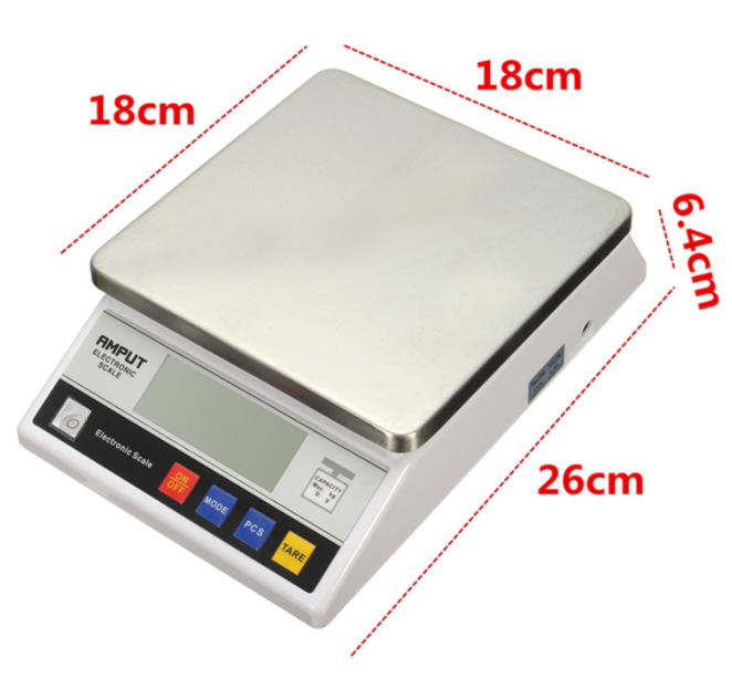 Electronic Weighing Balance 10Kg 10000g x 0.1g Counting Scale Digital