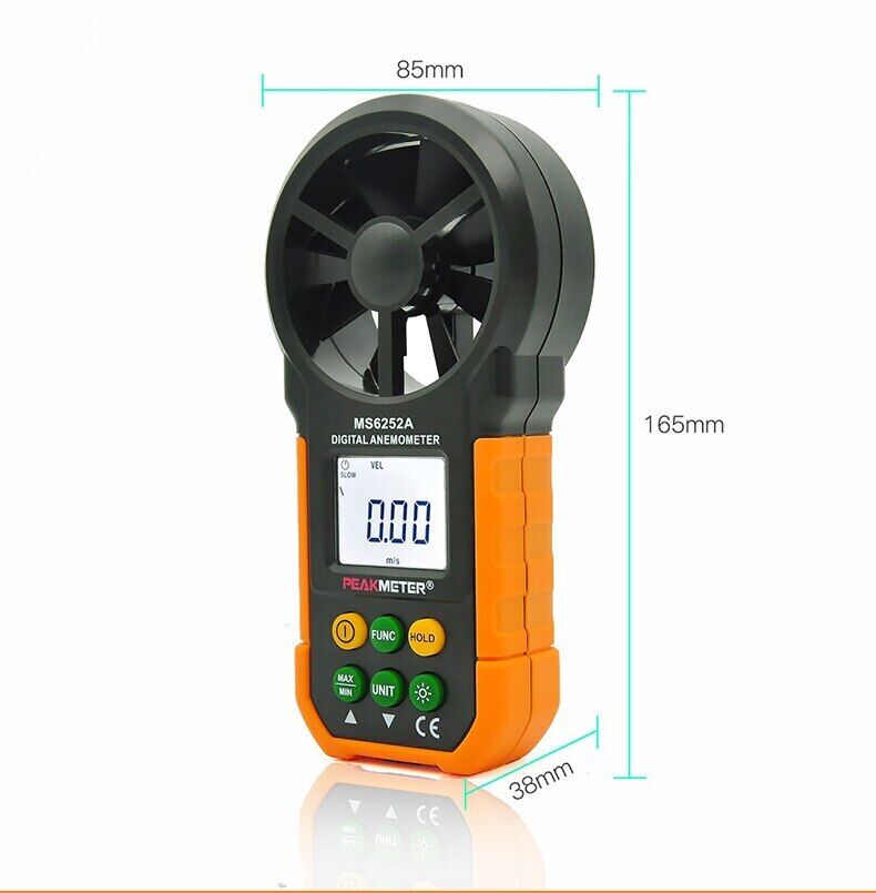 Anemometer Digital Wind Speed Air Volume Temperature Measuring Meter P