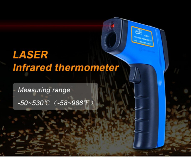 Non-Contact Temperature -50°C~530°C IR Temp Gun Infrared Thermometer G