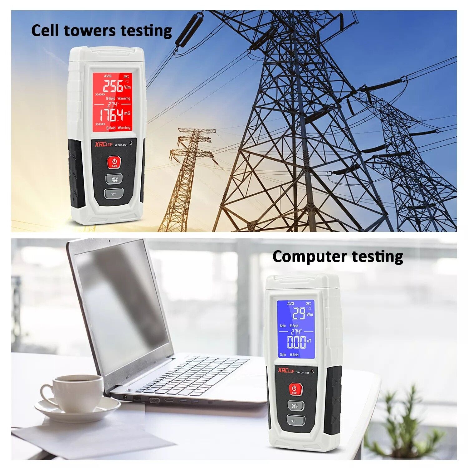 Electromagnetic Radiation Detector EMF Meter Field Tester Emission Dos