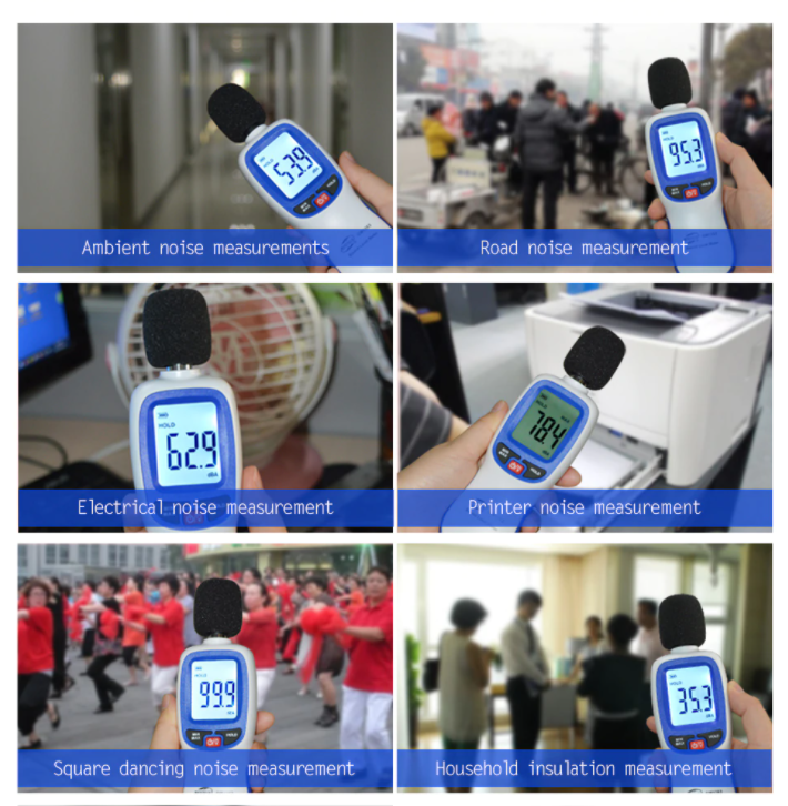 Digital Sound Level Meter 30Dba~130Dba Decibels Noise Volume Monitor W