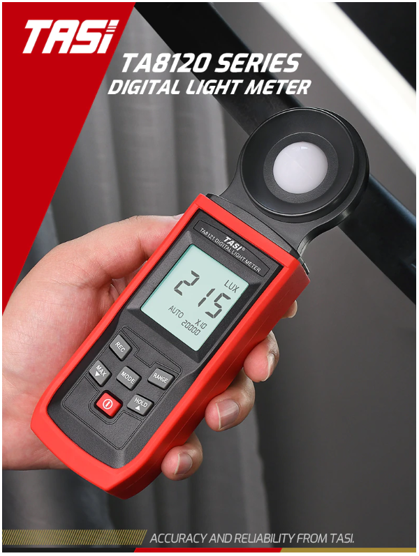 Digital Light Lux Meter Luxmeter 0~100,000 With Selectable Range & Tes