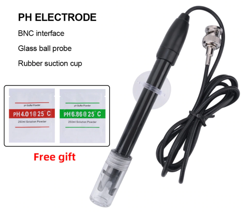 PH Probe Electrode Replacement Sensor BNC 75 cm Cable Aquariums Hydrop