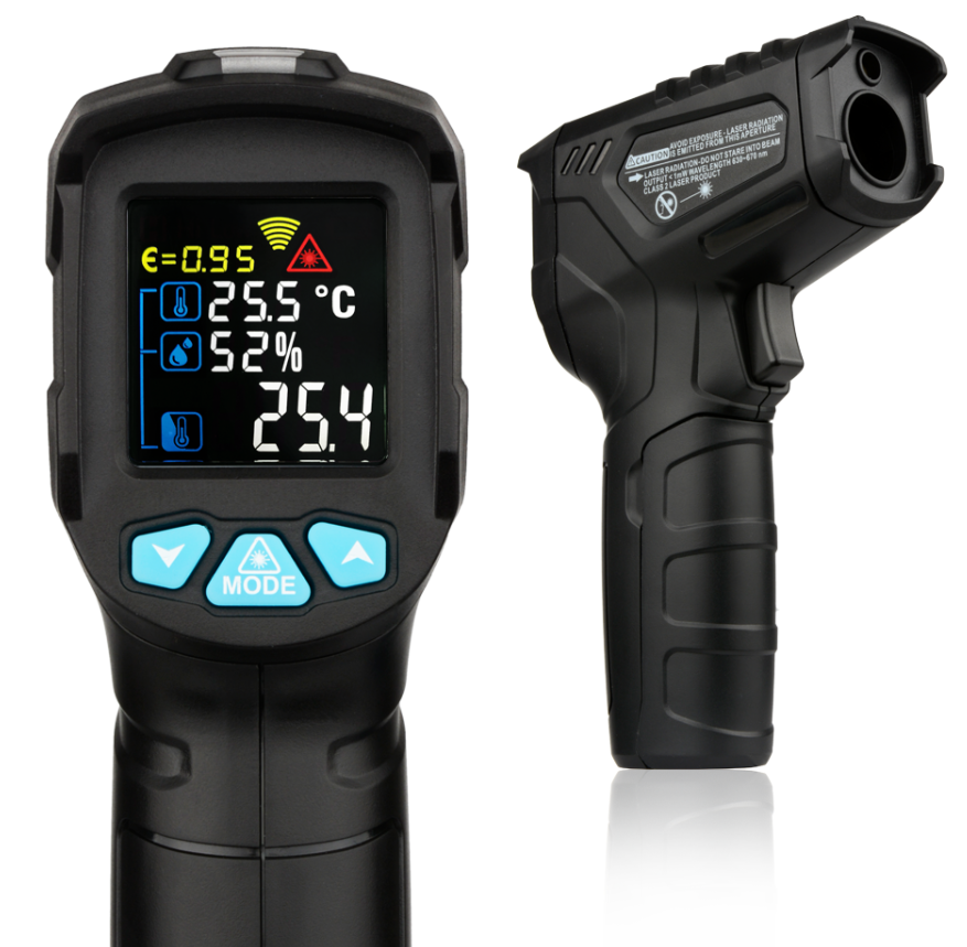Non Contact -50 to 800°C Humidity Temperature Infrared Thermometer IR