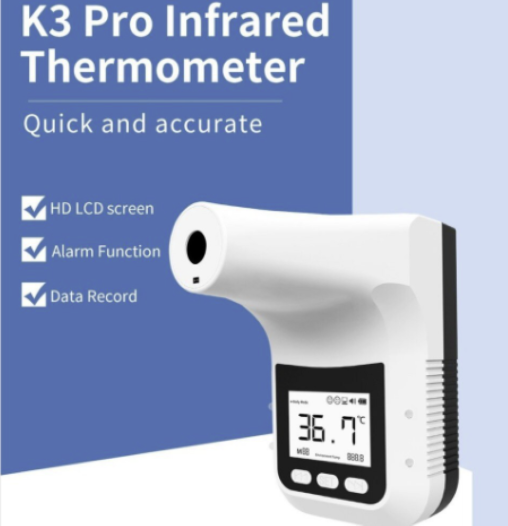 Wall Mounted Digital Thermometer Non-contact Temperature With Alarm ...