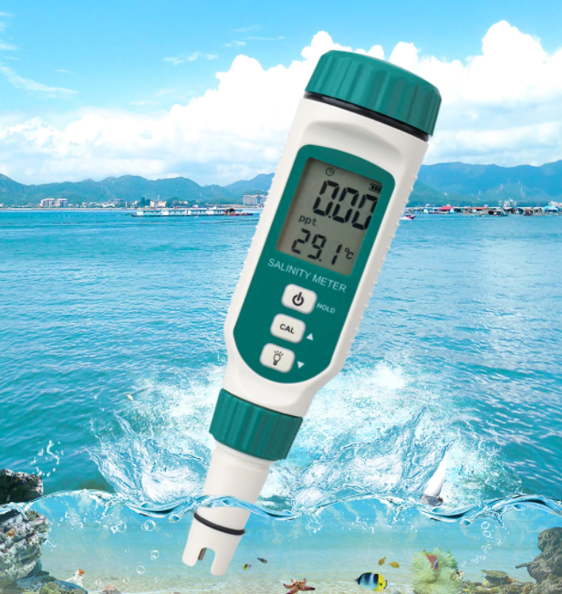Salinity Salt Levels Temperature Meter Analyzer Test Water Quality Tes