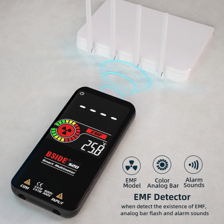 EMF Multimeter Electromagnetic Radiation Detector Radiation Monitor 99