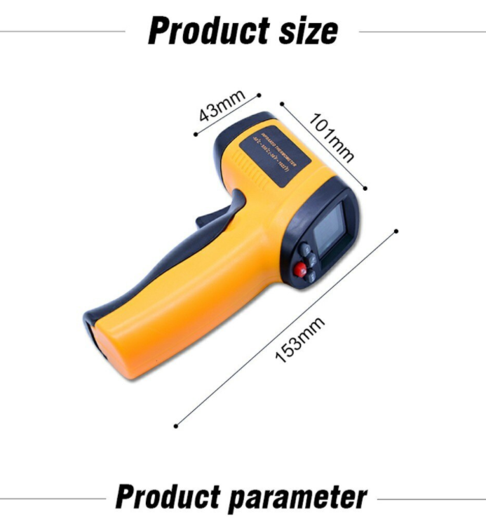 Non-Contact Digital Temp -50°C-550°C Gun Infrared Thermometer Benetech