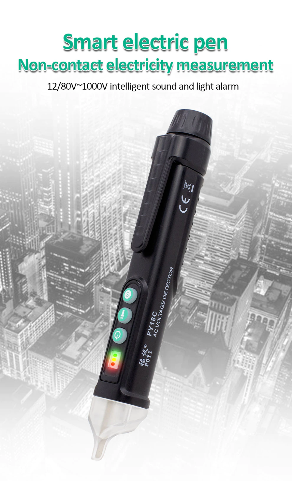 Voltage AC Detector Outlet Volt Stick Pen Tester With LED Light Power