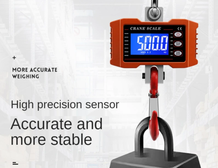 Hanging Scale LCD Digital 1000KG x 0.1KG High Precision Portable Crane