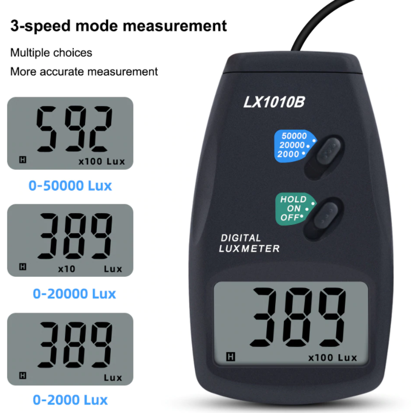 Digital Light Lux Meter Luxmeter Measure 0~50,000 Photometer illuminan