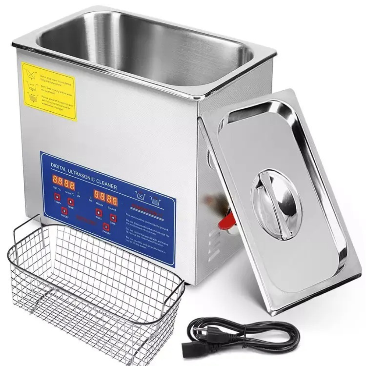Ultrasonic Cleaning Bath 10L Digital Stainless Ultrasonic Cleaner Time