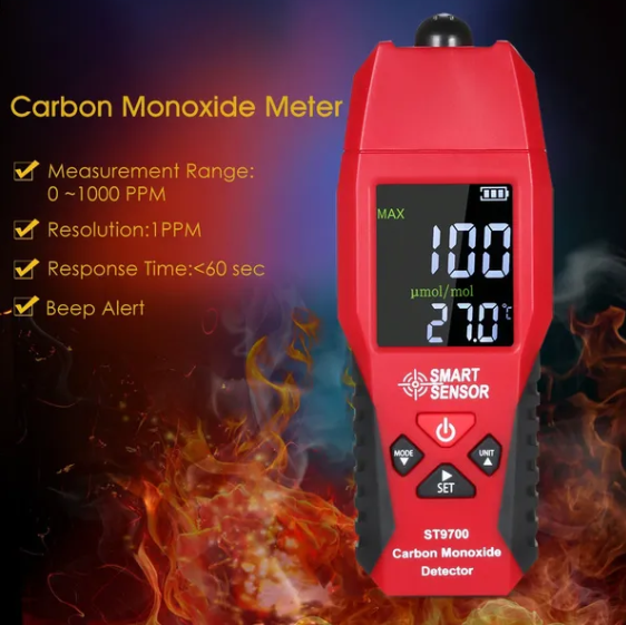 CARBON MONOXIDE METER CO GAS TESTER MONITOR DETECTOR GAUGE SMART SENSO