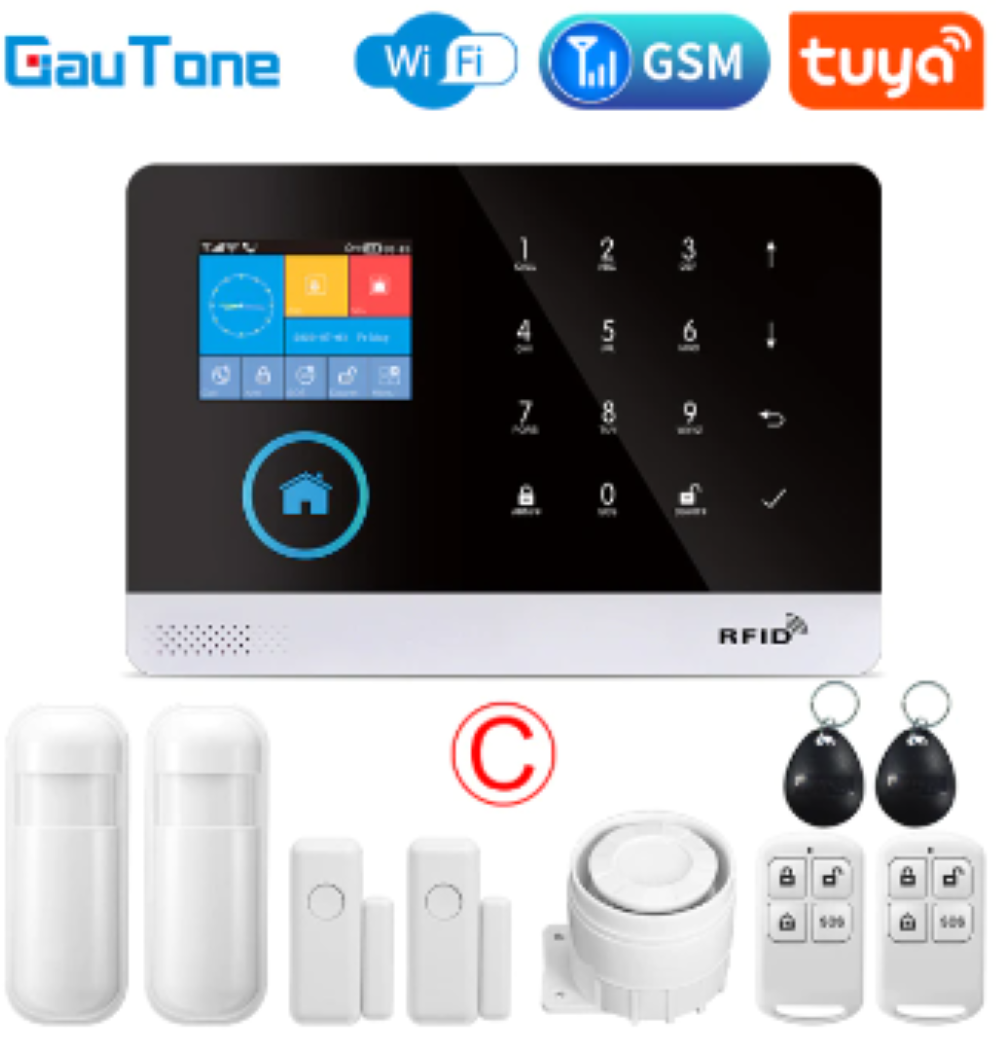 Wireless Alarm System Smart WIFI Home Office Burglar Security Alarm DI